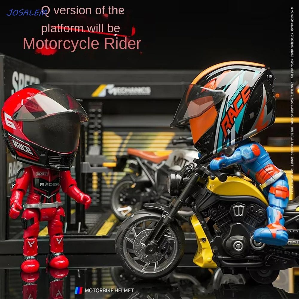 JOSALEM Simulated Motorcycle Rider Doll, Deformation Helmet Action ...