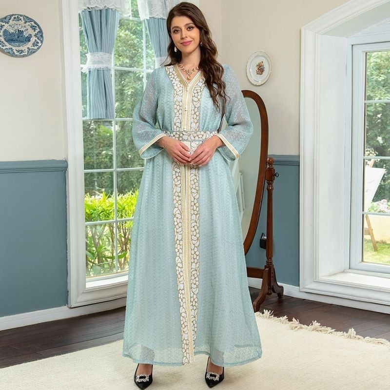 Malaysia Clothing Ladies Dress Diamond-studded Hot Diamond Arabic Suit ...