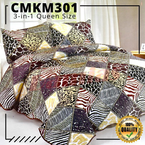 Cadar Patchwork Set 3 IN 1 TEBAL SIRI 10 KM KAIN PATCHWORK COTTON TEBAL ...