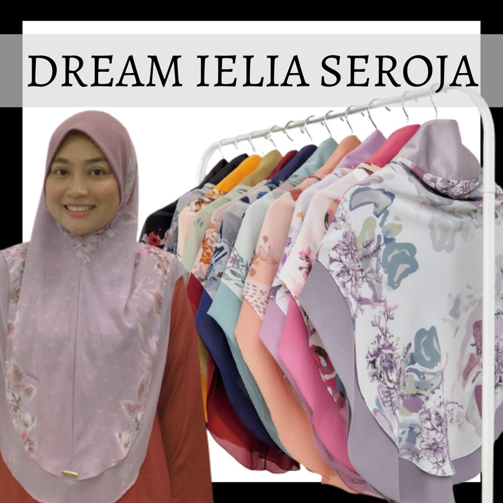[HIJABS BY HANAMI] Tudung Sarung Chiffon Labuh Bercorak | Ielia Seroja ...