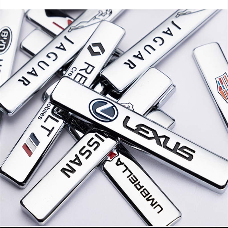 1pcs GM metal car stickers leaf plate decoration 3D stereo car stickers ...