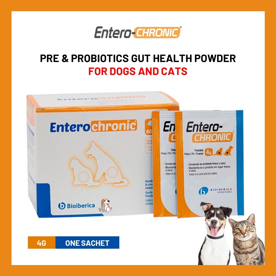 Entero-Chronic for cat & dog 1 Sachet (4G) [EXP: 01/2028] Prebiotics ...