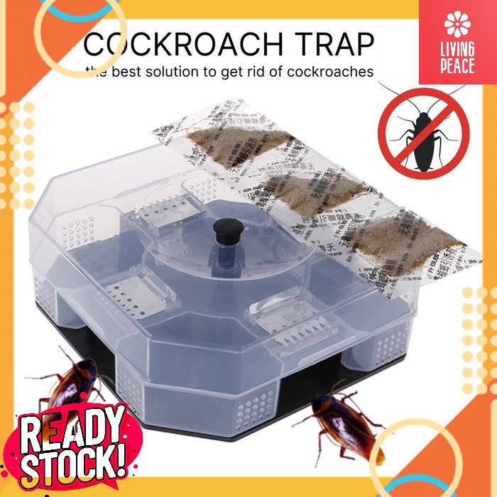 Reusable Cockroach Trap Box Non-Toxic Insert Killer Catcher Pest ...