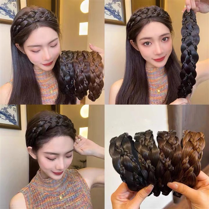 Six Strand Braid Wig Hairband Sandwich Braid Headdress Fried Dough ...
