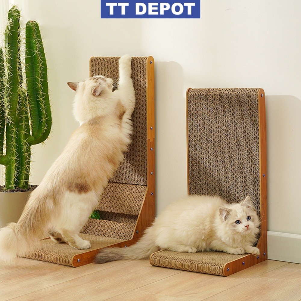 Reusable Large Size L-Shaped Cat Scratcher Board Cat Scratching Board ...
