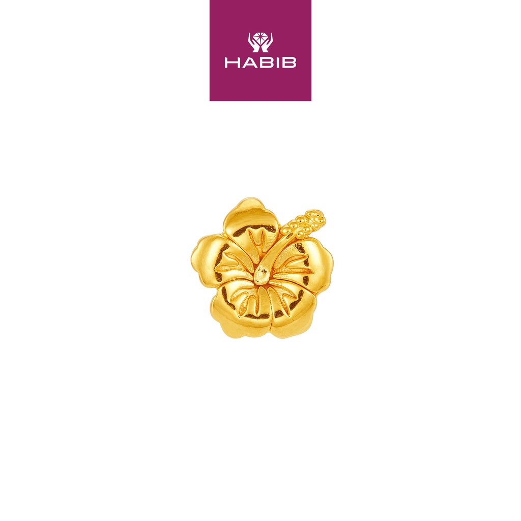 HABIB 916/22K Yellow Gold Charm (Hibiscus) ABIT1290923 | Shopee Malaysia