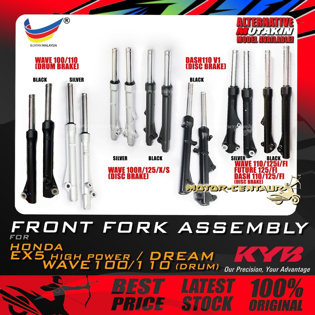 KYB KAYABA / MUTAKIN FRONT FORK DAMPER COMP ASSY HONDA FUTURE, DASH ...