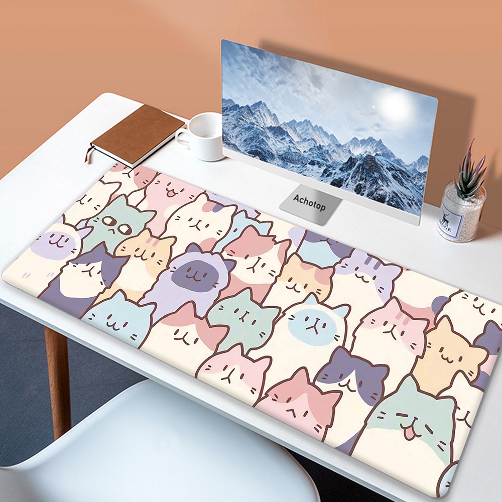 Pink Kawaii Mousepad Large HD Print Mouse Mat Computer Mouse Pad Table ...
