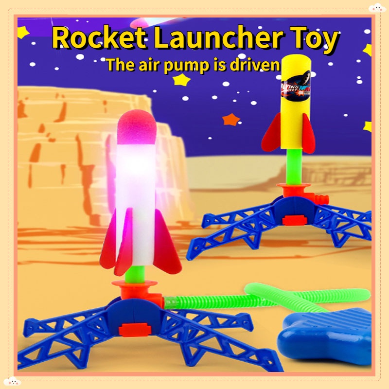 Luminous Foot Rocket Launcher Toy Outdoor Jump Air Eva Foam Skyrocket ...