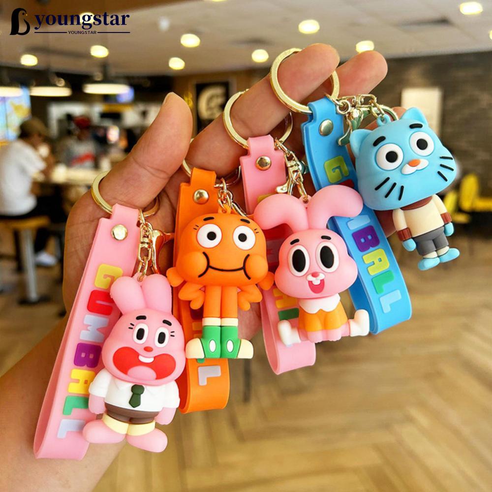 YOUNGSTAR Cute Cartoon Amazing World of Gumball Anime Figurine Keychain ...