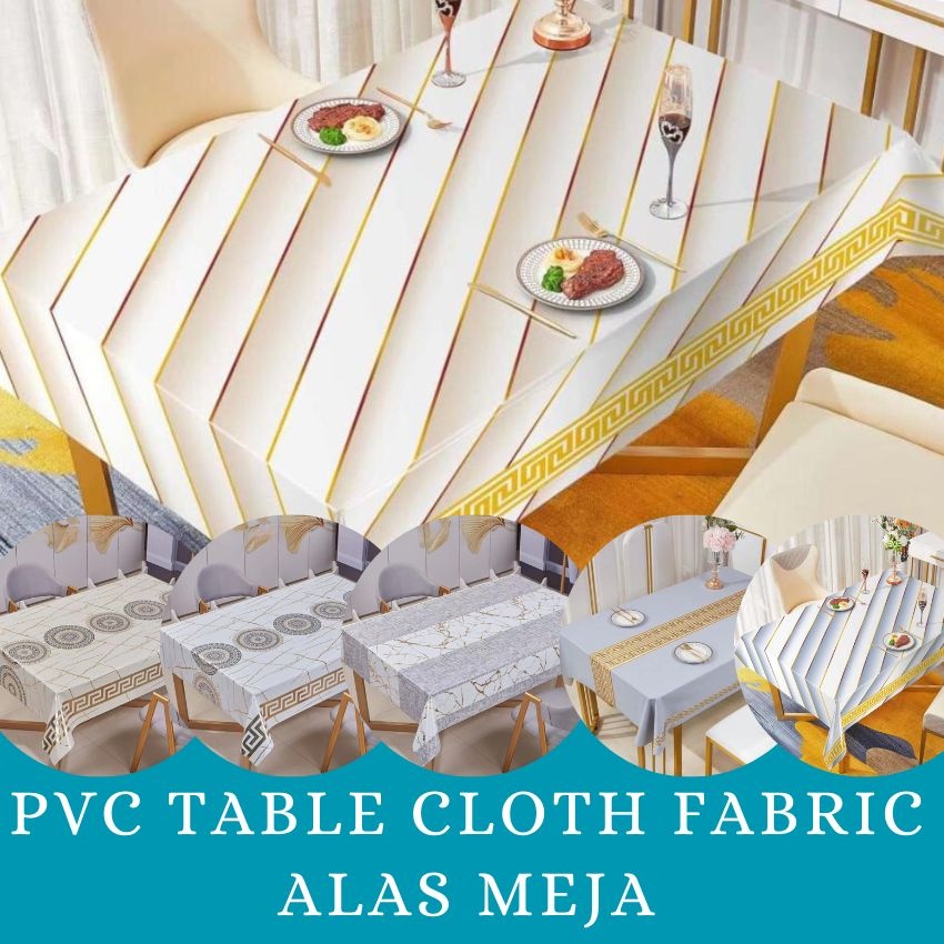 PVC Table Cloth Fabric Alas Meja /Meja Kopi /Coffee Table-4 / 6 / 8 ...