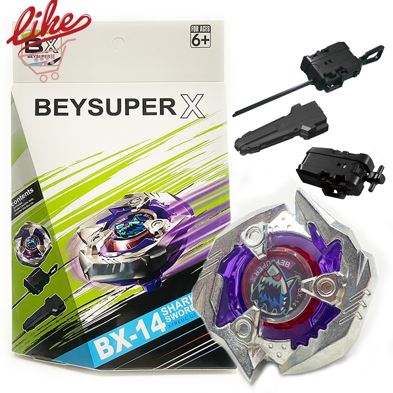 MQ Beyblade X BX-14 Shark Edge Beyblade Xtreme with Launcher Grip Set ...