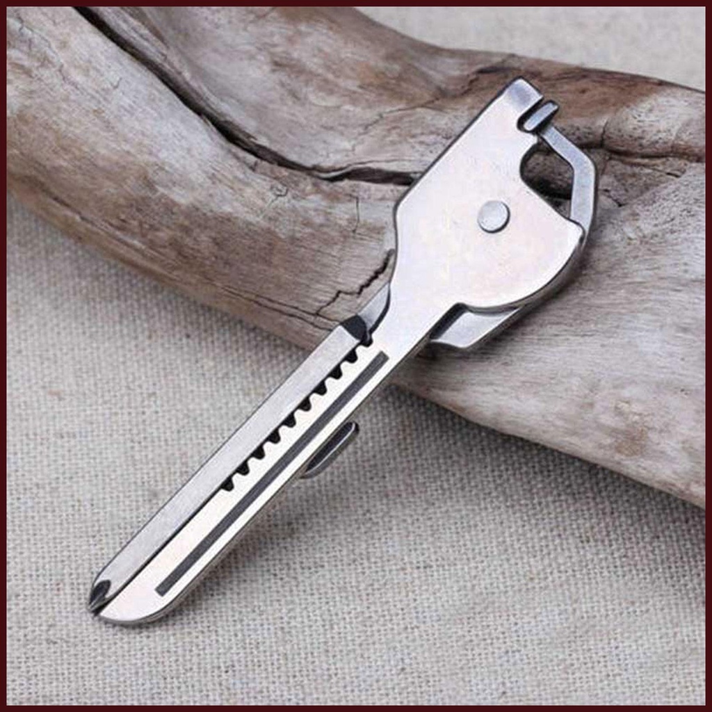 6 In 1 Multi-functional Key Ring Pocket Opener Keychain Kit Tool Mini ...