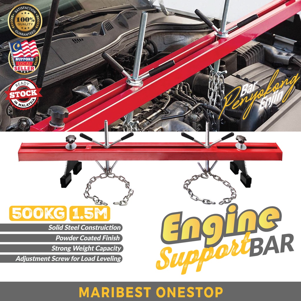 1.5M 500KG Engine Support Bar Transverse Lifter Dual Hooks Engine ...