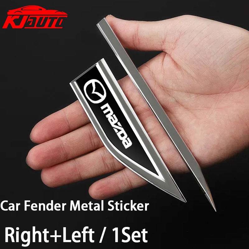 Mazda Car Stainless Steel Car Door Fender 3D Metal Side Logo Sticker ...