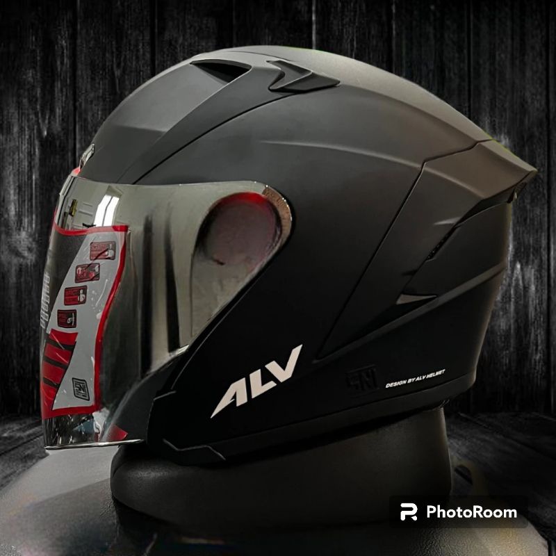 Alv Ultron Half Face Helmet Contemporary Silver Glass SNI 100% ORIGINAL ...