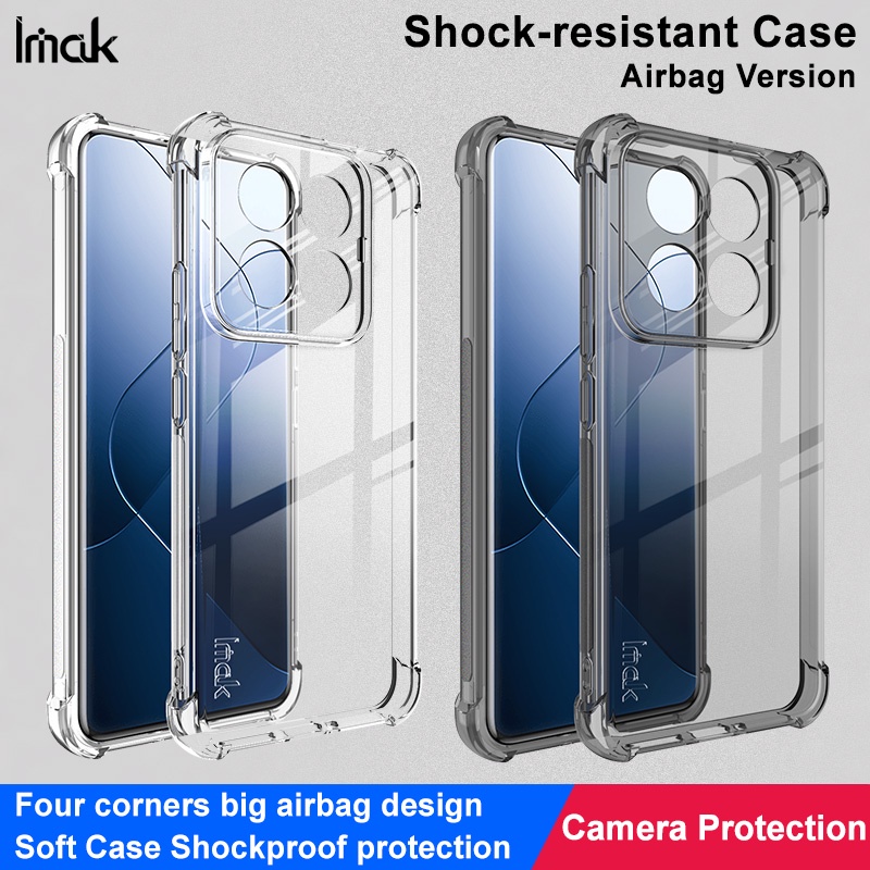 Original Imak Xiaomi 14 Pro 5G Clear Shockproof Casing Xiomi Mi 14 5G Soft TPU Case Transparent ...