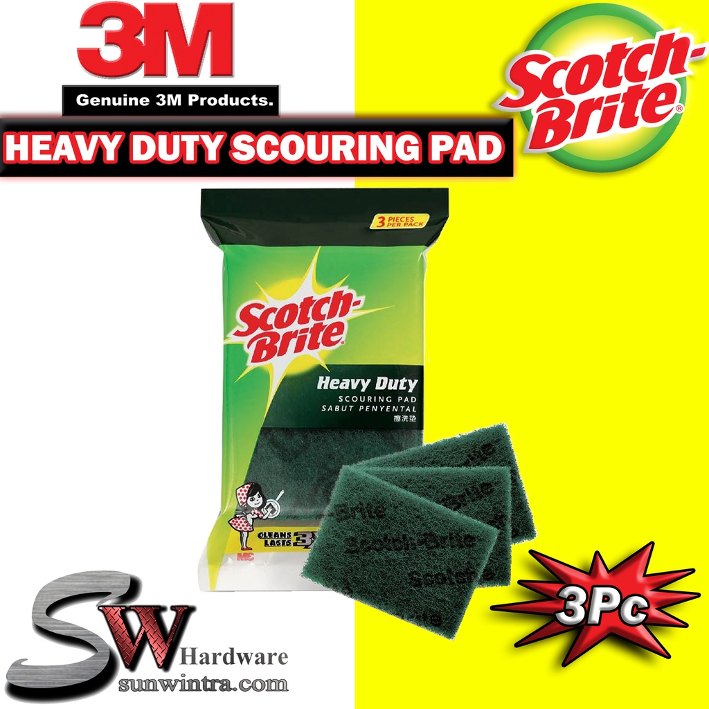 3M SCOTCH-BRITE 3PCS HEAVY DUTY SCOURING PAD 31-B | Shopee Malaysia