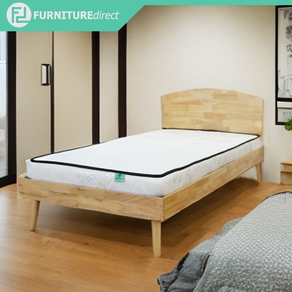 LOFT Living MITO Solid Wood Single Bed MUJI Style bed frame katil kayu ...