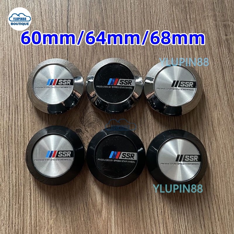 4pcs SSR Center Cap 60mm 64mm 68mm Car Wheel Hub Cover Sport Rim Cap ...