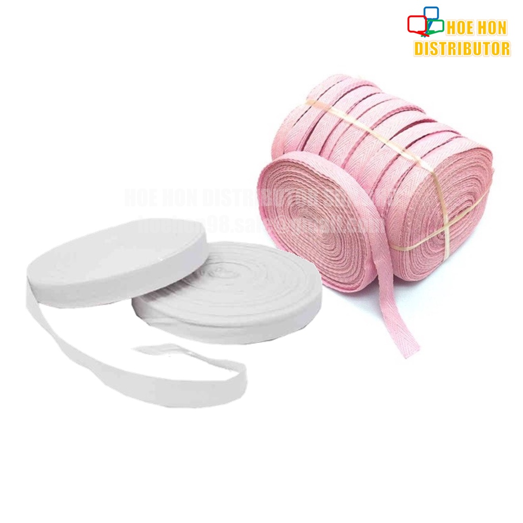 White / Pink Cotton Tape 13mm 16mm 19mm x 12m School & Office Document ...