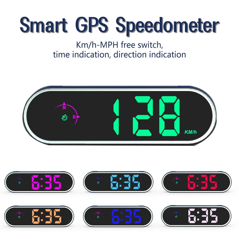 V11 Universal Car GPS Digital Speedometer HUD Large Font Display KM/H ...