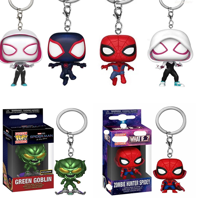 Funko Pop Spider Man Keychain Green Goblin Zombie Hunter Spidey Peter ...