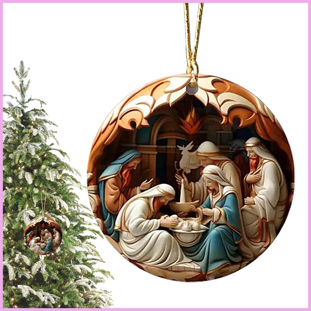 Nativity Scene Ornaments For Christmas Tree Nativity Scene Gift ...
