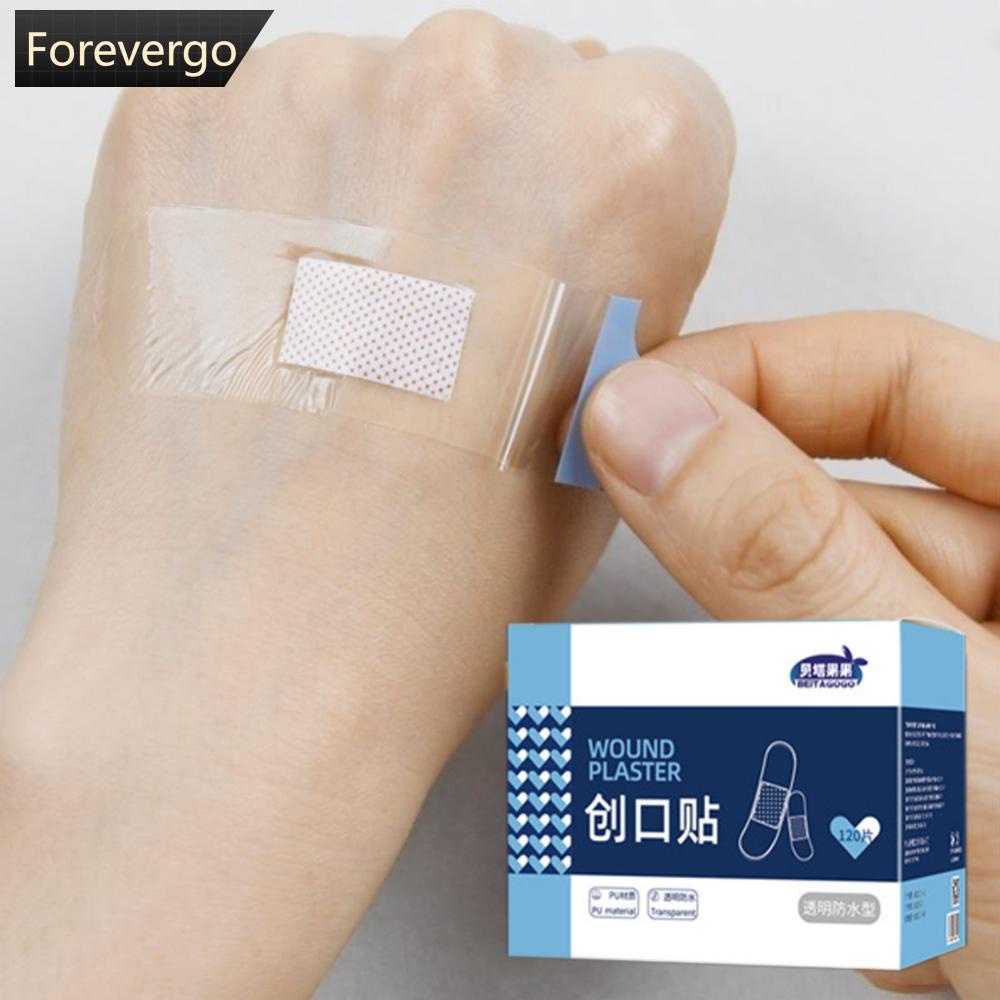FOREVERGO 50PCS/120PCS Waterproof Adhesive Wound Plaster Transparent ...