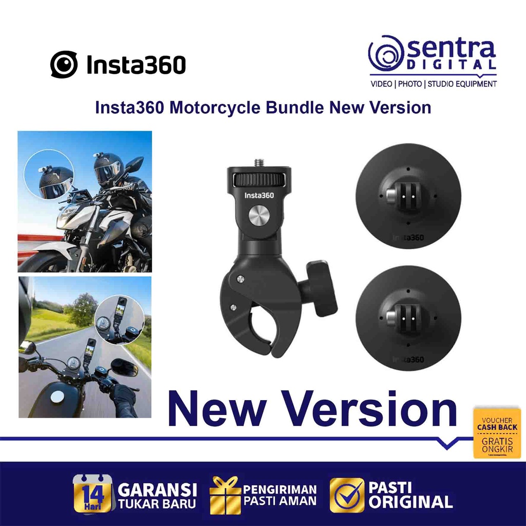 Insta360 Motorcycle Bundle For Ace Pro GO 3 X3 ONE RS (New Version) | Shopee Malaysia