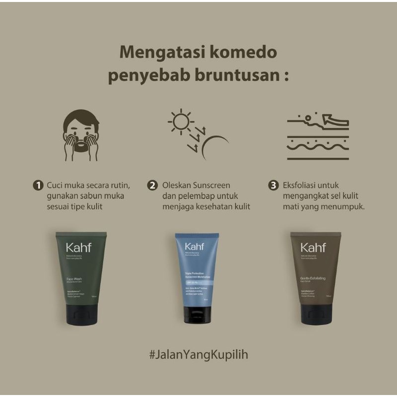 Kahf Man Face Wash Scrub Gentle Wash 50ml - 100ml | Facial Cleansing ...