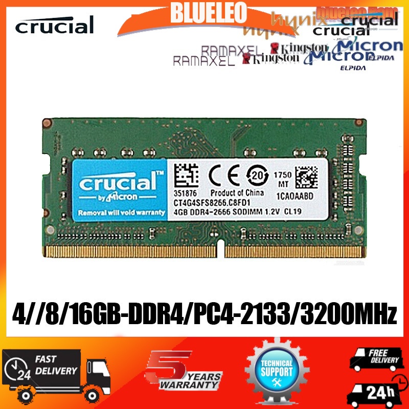 [24h sent] Crucial DDR4 4GB/8GB/16GB Laptop RAM 1.2V 2400MHZ 2666MHZ ...