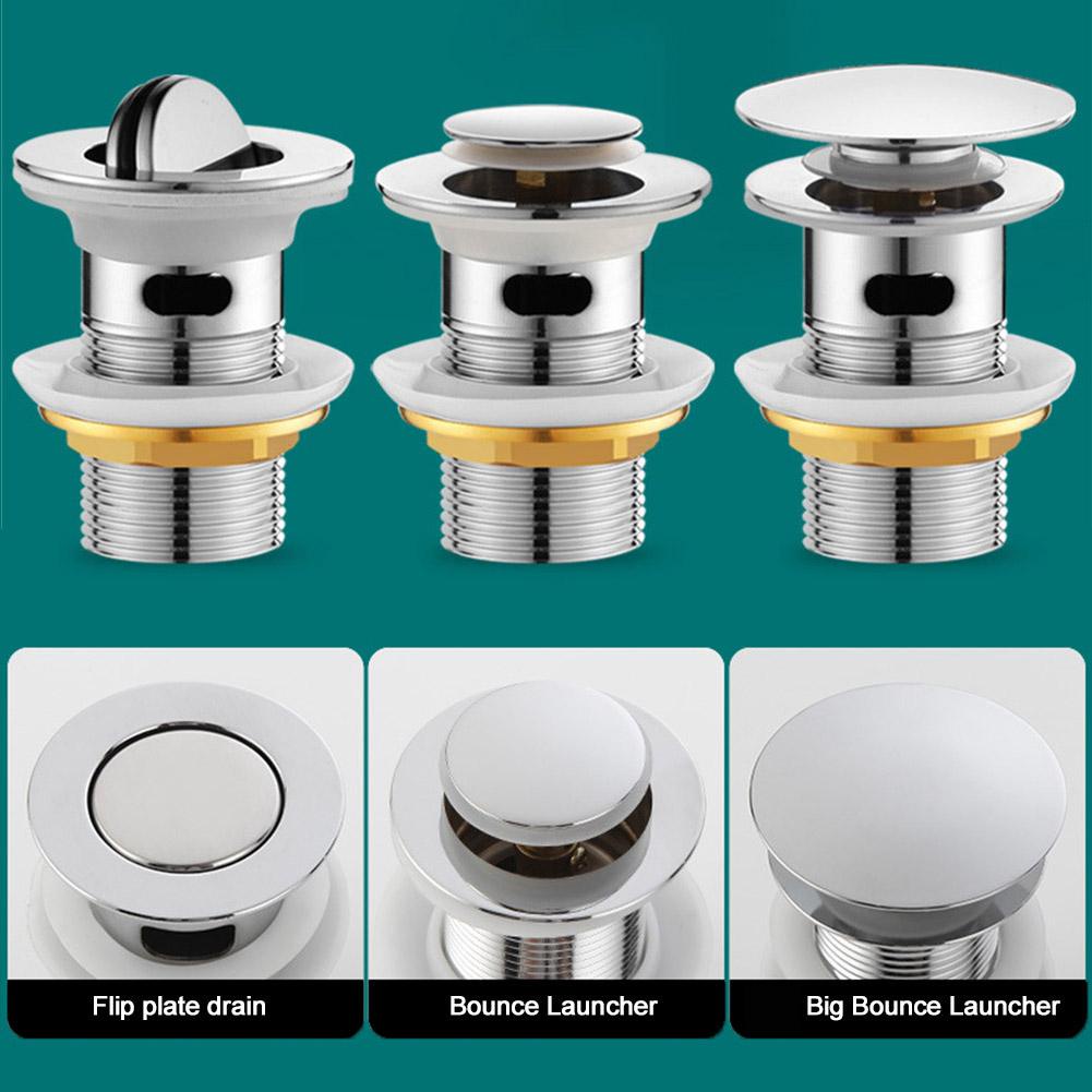 Basin Pop-Up Drain Plug 41mm Button Pop Up Bathroom Sink Drainer ...