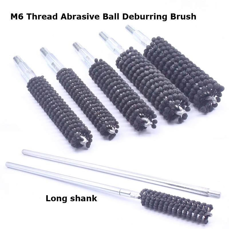 1pcs Grit120 Abrasive Ball Deburring Brush Internal Hole Long Shank ...