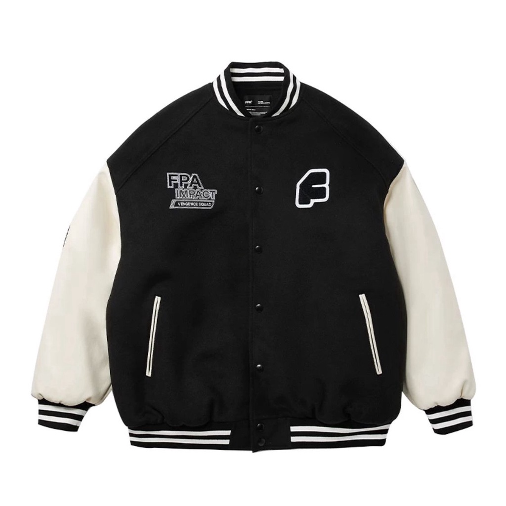 FPA COLOR-BLOCKED PATCHWORK BASEBALL JACKET | Shopee Malaysia