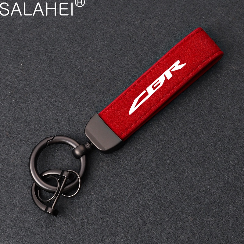 Car 4S Gift Keychain Suede Leather Key Ring Charm Accessories For Honda ...