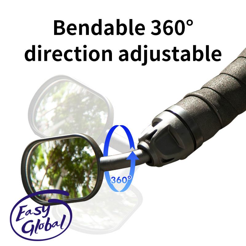 Universal Bicycle Rearview Mirror Adjustable Rotate Clear Cycling ...