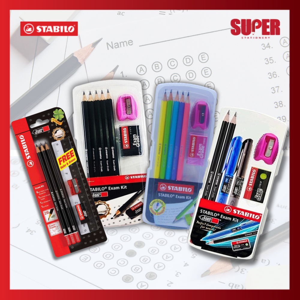 [super stationery] (Free Shipping) Stabilo Set Alat Tulis Peperiksaan ...