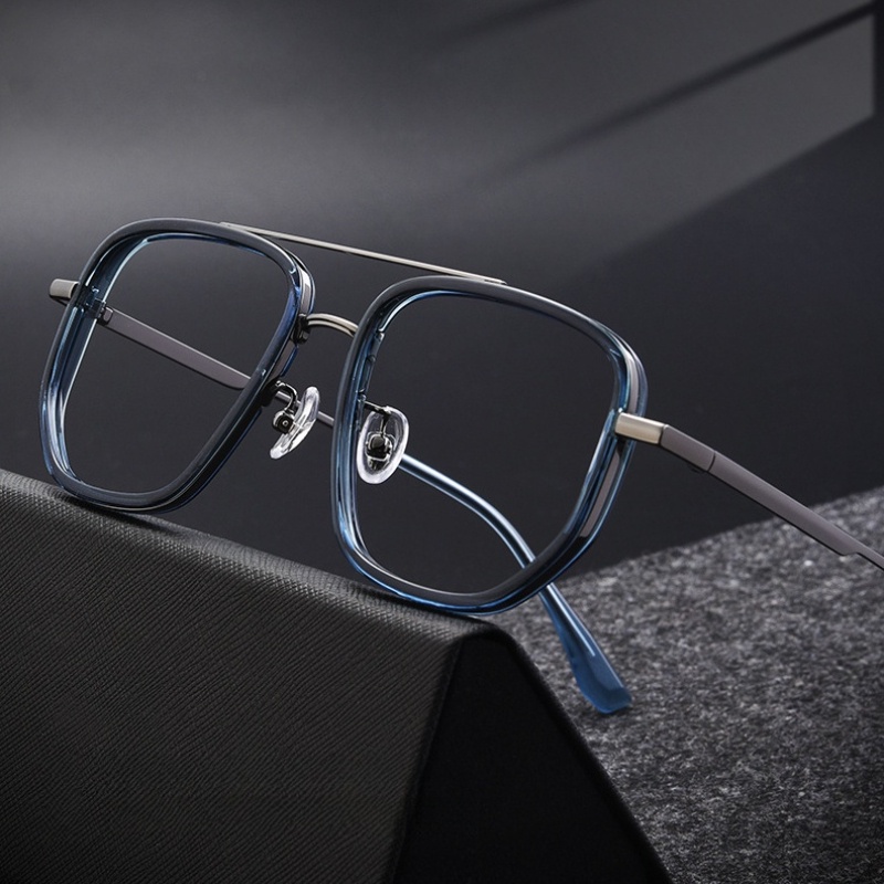 Ultra Light Titanium Glasses Frame Men Women Polygonal Eyewear Retro ...