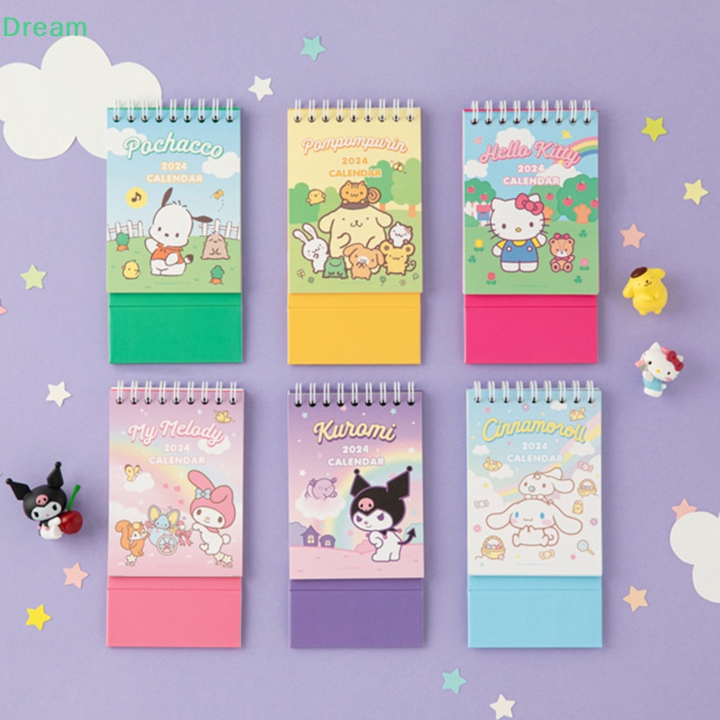 2024 Sanrio Calendar Cartoon Learning Plan Hello Kitty My Melody Kuromi ...