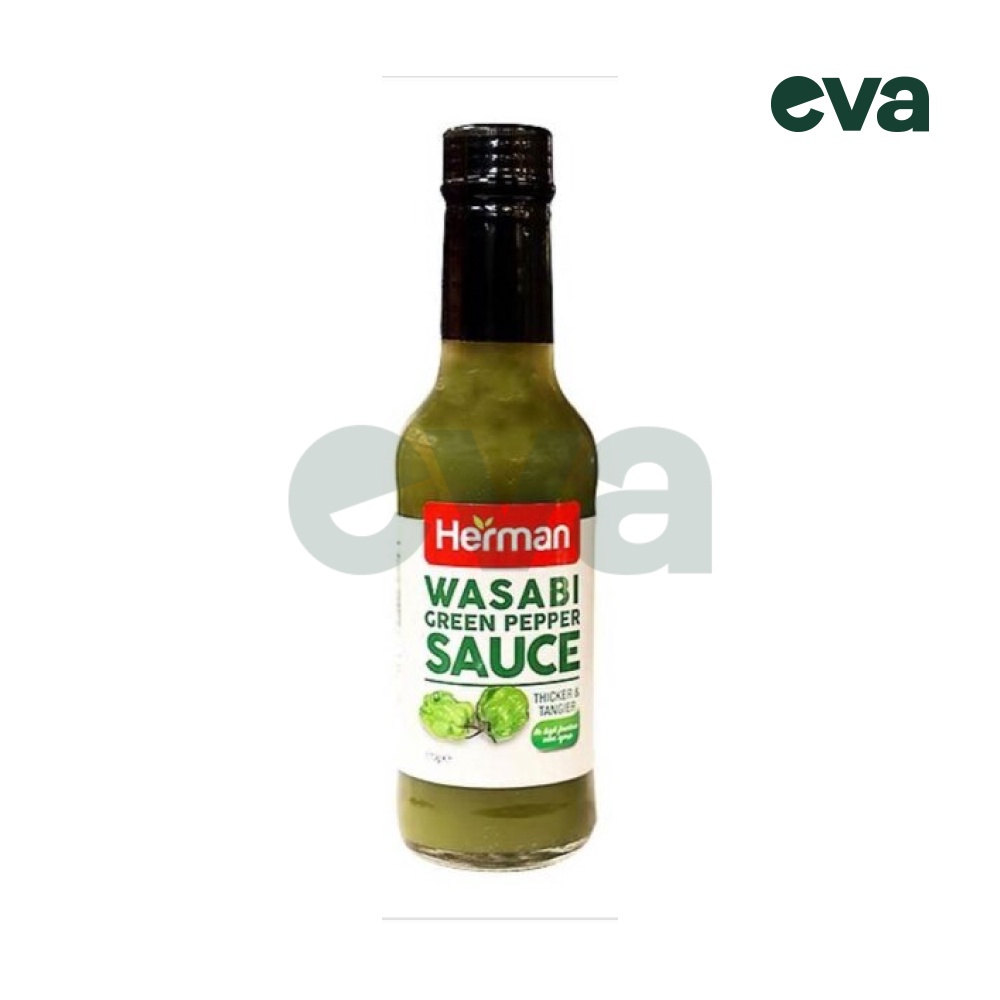 [HALAL] HERMAN GREEN WASABI PEPPER SAUCE 170G | Shopee Malaysia