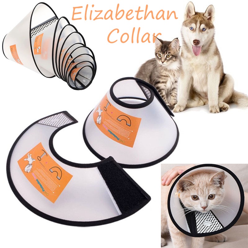 Adjustable Elizabethan Collar Pet Safety Collar Recovery Protective ...
