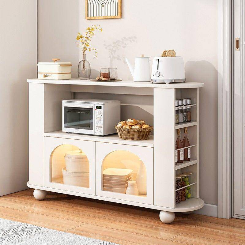 Cream windmill side cabinet wall integrated household side cabinet ...