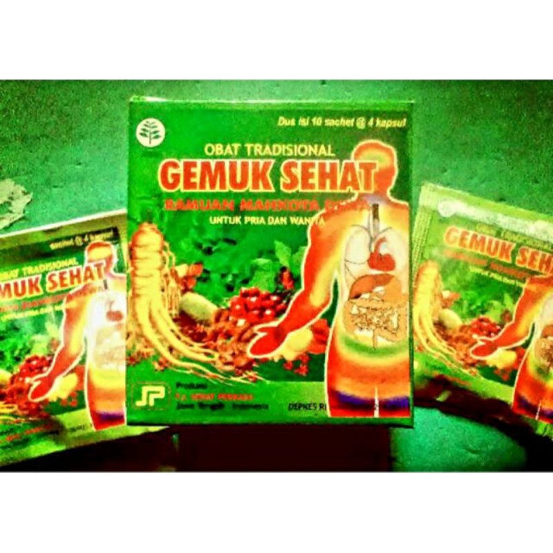 JAMU KAPSUL GEMUK SEHAT HIJAU ( 1 Box isi 10 Sachet @4kapsul ) | Shopee ...