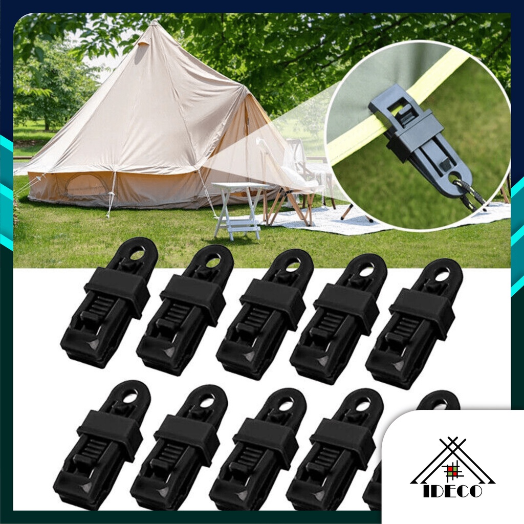 iDECO™ 1PCS Heavy Duty Tarp Clips Awning Clamps Set Lock Grip Camping ...