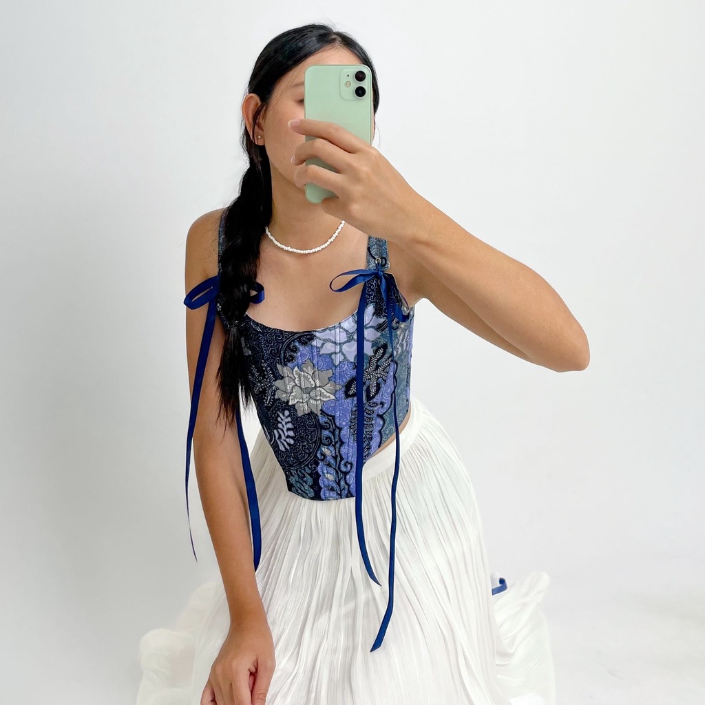 Diandra Seashell Corset Top - Kanona | Shopee Malaysia