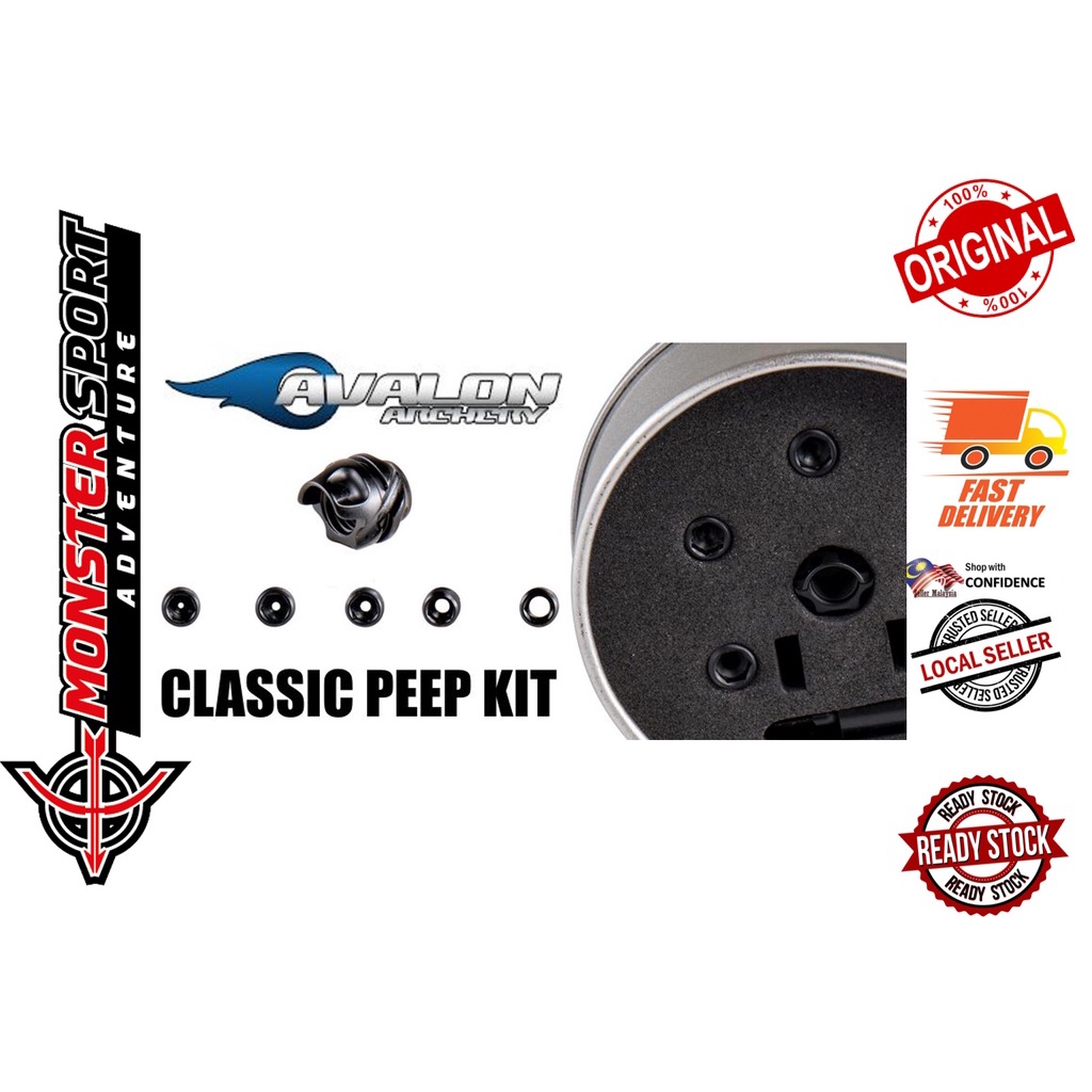 Avalon Archery Classic Peep Kit Compound 37Deg and 45Deg Complete With Apertures Complete Set ...