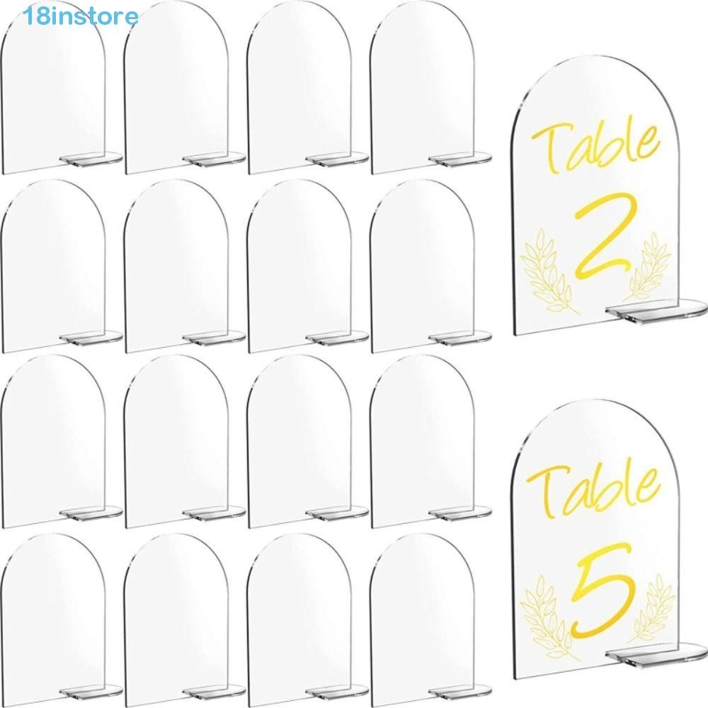 INSTORE 5pcs Arch Place Card, Arch Blank Acrylic Table Signs, Durable ...