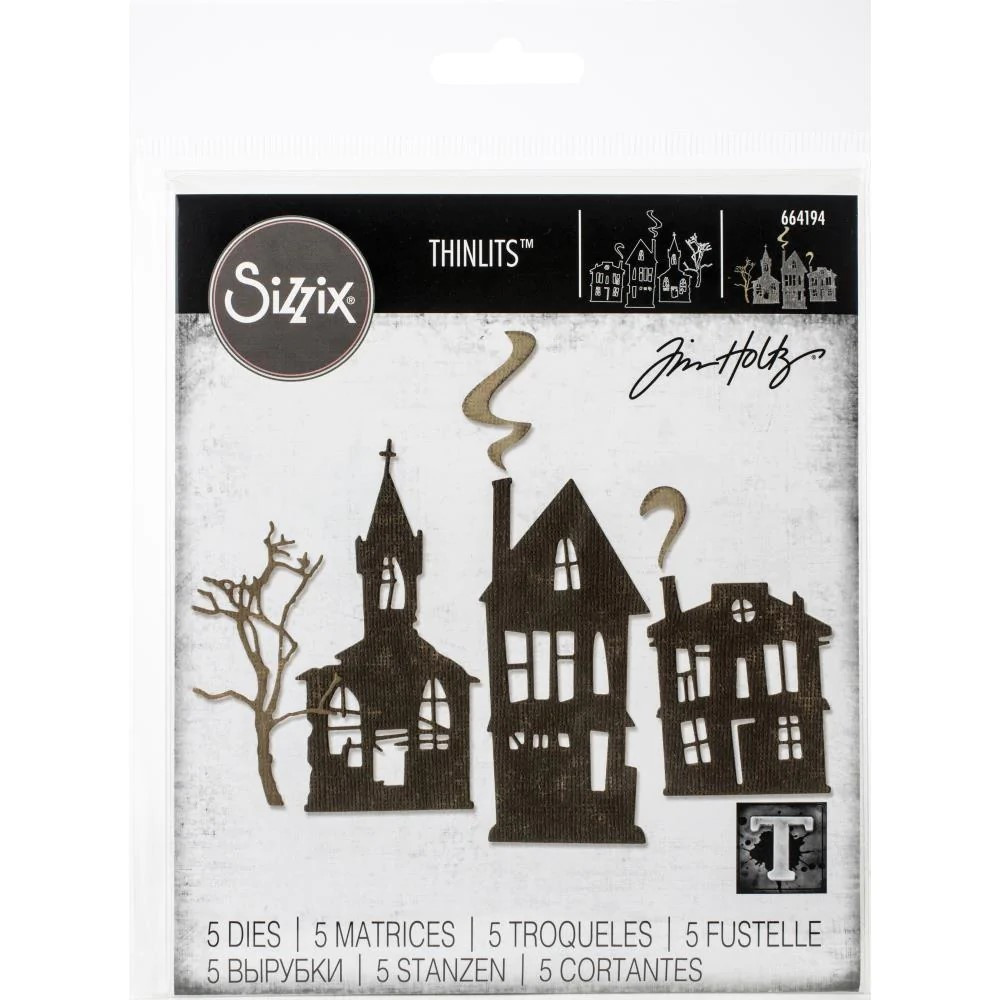 Sizzix Thinlits Dies By Tim Holtz - GHOST TOWN (For use with standard Die cut machines) | Shopee ...