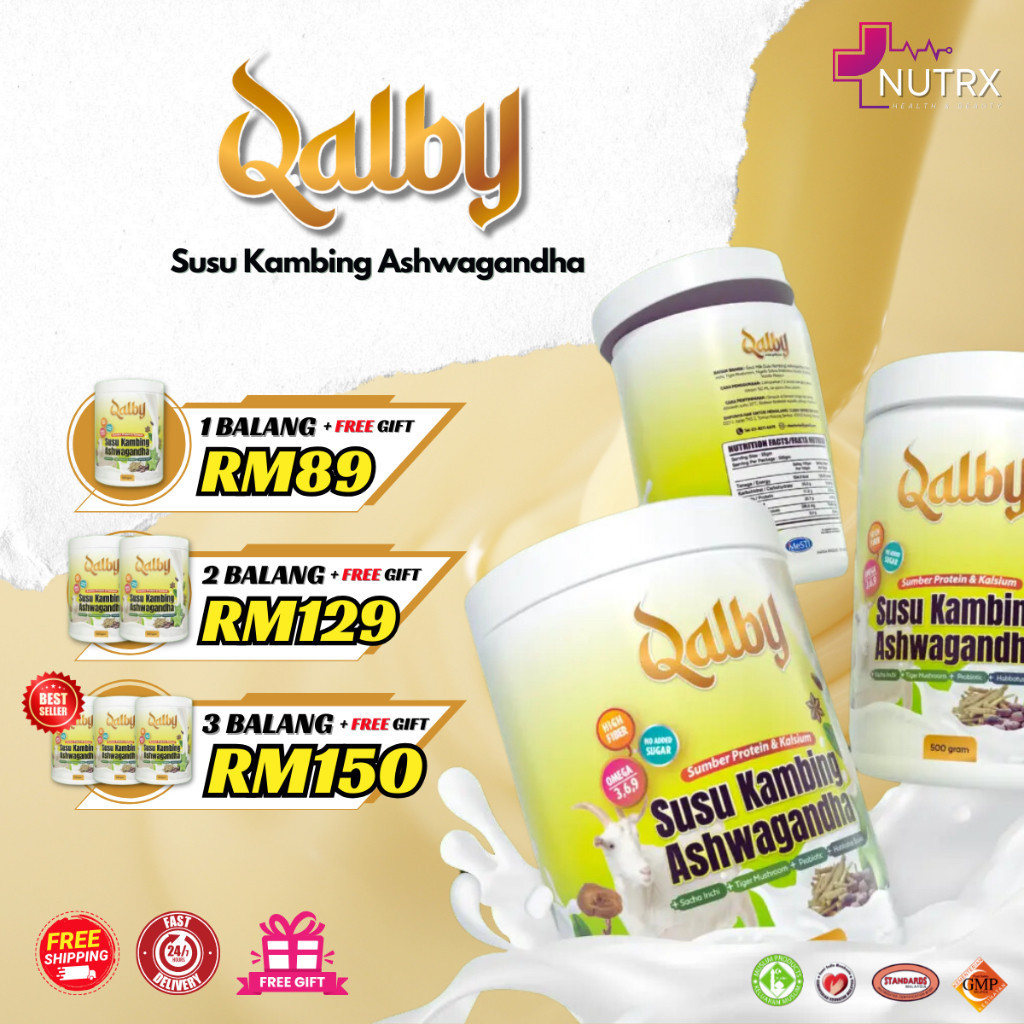 QALBY SUSU KAMBING ASHWAGANDHA SACHA INCHI TIGER MUSHROOM HABBATUS ...